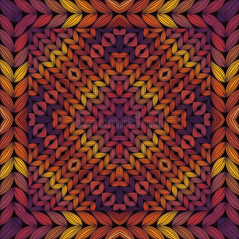 Seamless Knitted Sunset Pattern Stock Vector - Illustration of print ...