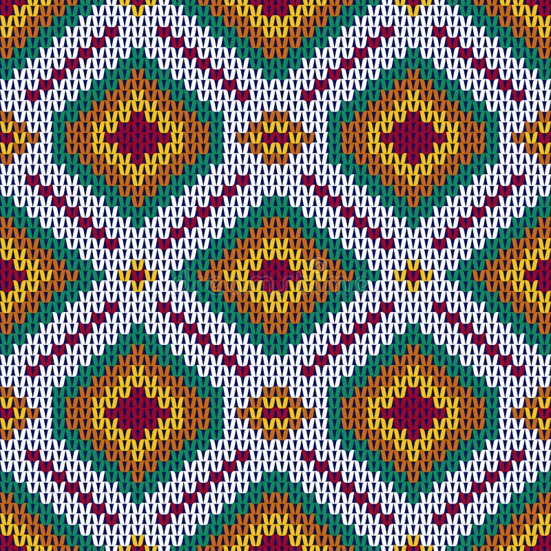 Seamless knitting pattern. stock vector. Illustration of fabric - 297030626