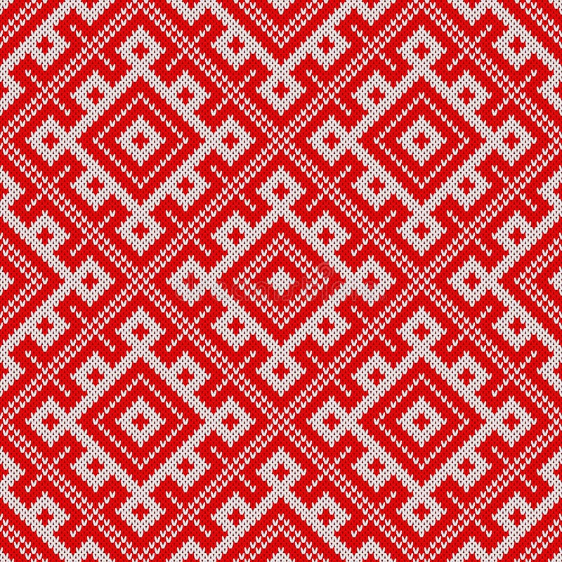 Seamless Knitting Pattern.Based on Traditional Russian Ornament Stock ...