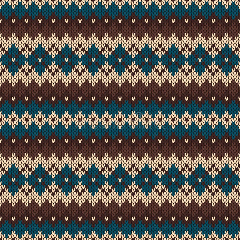 Seamless Knitting Pattern in Traditional Nordic Fair Isle Style Stock ...