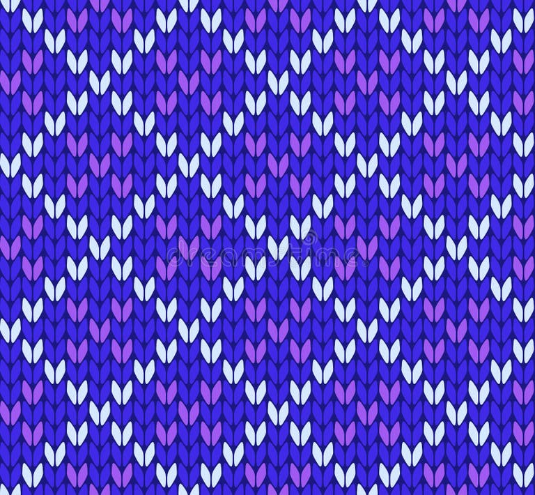 Seamless Knitting Vector Pattern Stock Vector - Illustration of repeat ...