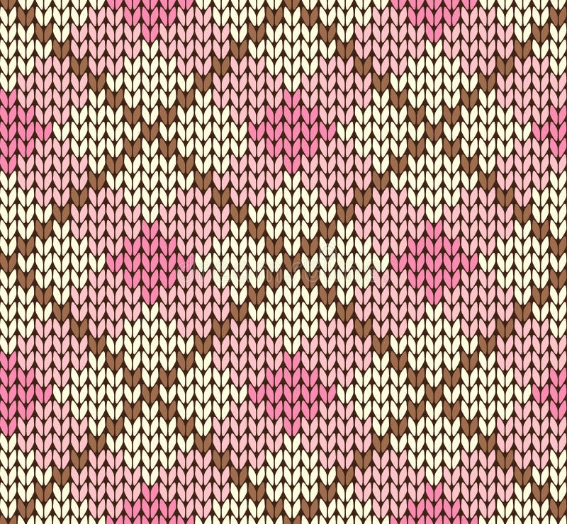 Seamless Knitting Vector Pattern Stock Vector - Illustration of repeat ...
