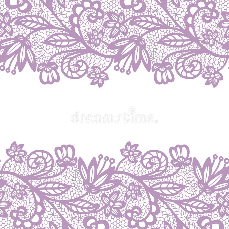 Seamless Lace Border Invitation Card Stock Vector Illustration Of