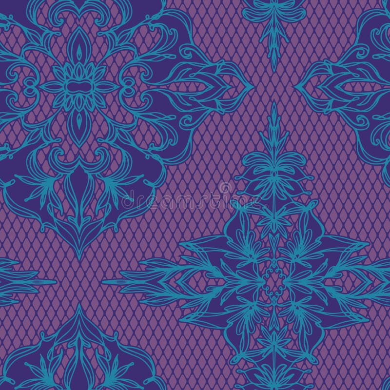 Seamless Lace Decorative Pattern with Lace Effect. Stock Illustration ...