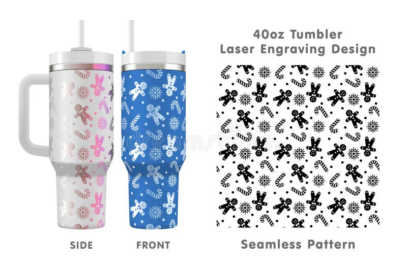 Funny Christmas Tileable Pattern. Seamless Laser Engraving Design for ...