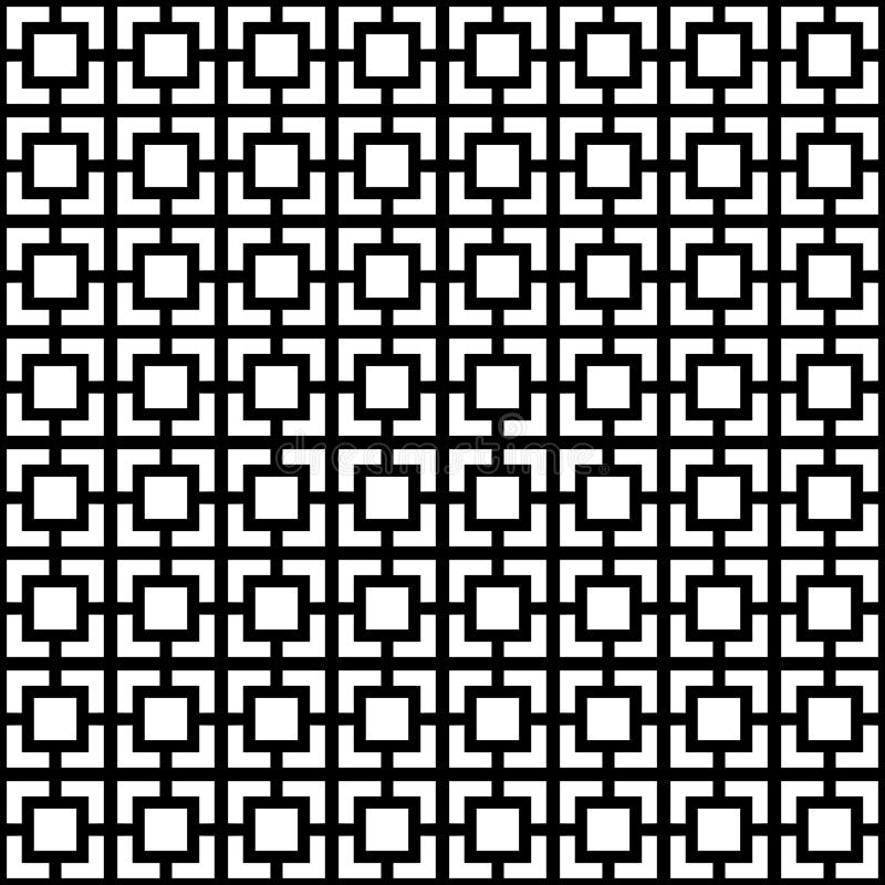 Open Square Lattice Pattern Design with Bold Lines Stock Illustration ...