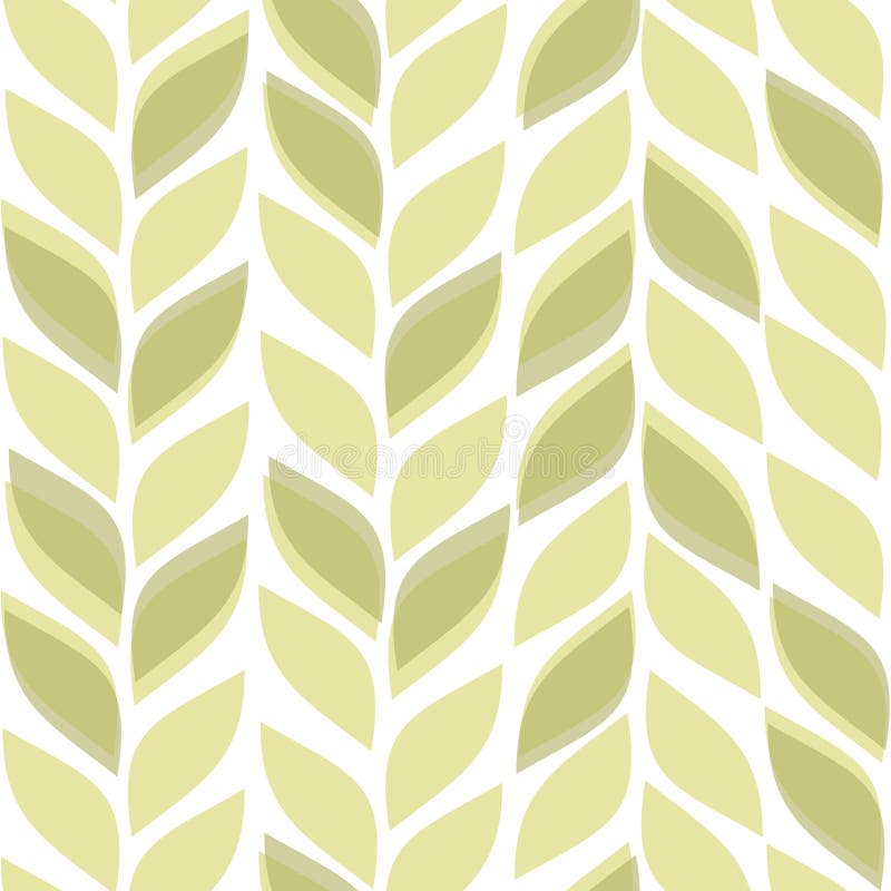 Seamless Leaf Background, Vector Illustration of Simple Pretty Leaves ...