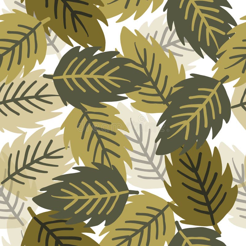 Seamless Leaf Leaves Texture Pattern. Stylish Repeating Texture. Trendy ...