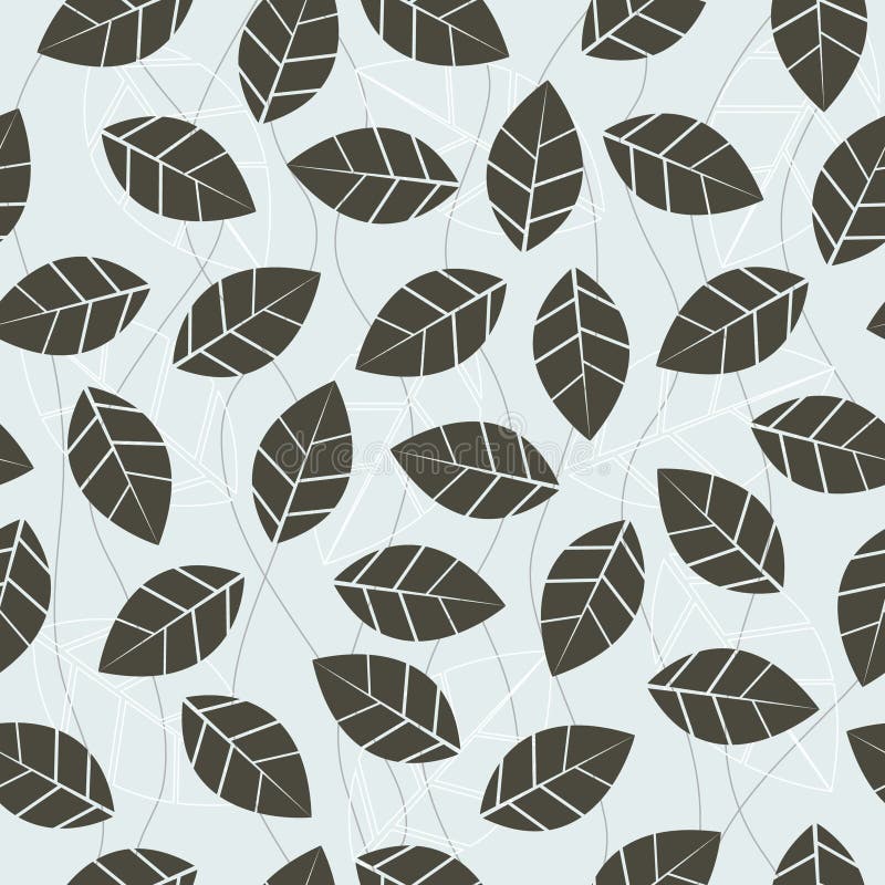 Seamless leaf pattern stock illustration. Illustration of swirl - 20719661
