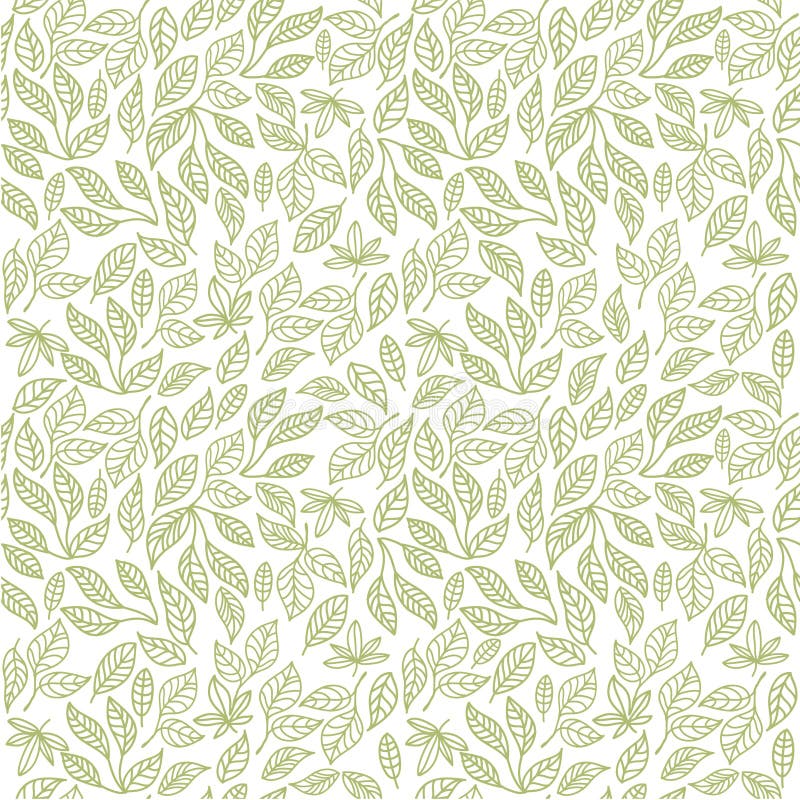 Seamless leaf pattern stock vector. Illustration of drawing - 51289476