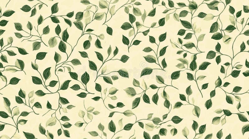 Seamless Leaf Pattern. Elegant Grey Green Leaf Background. Luxurious ...