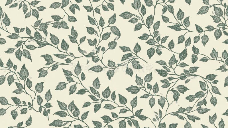 Seamless Leaf Pattern. Elegant Grey Green Leaf Background. Luxurious ...