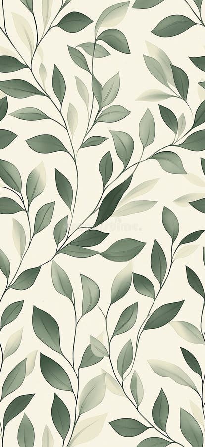 Seamless Leaf Pattern. Elegant Grey Green Leaf Background. Luxurious ...