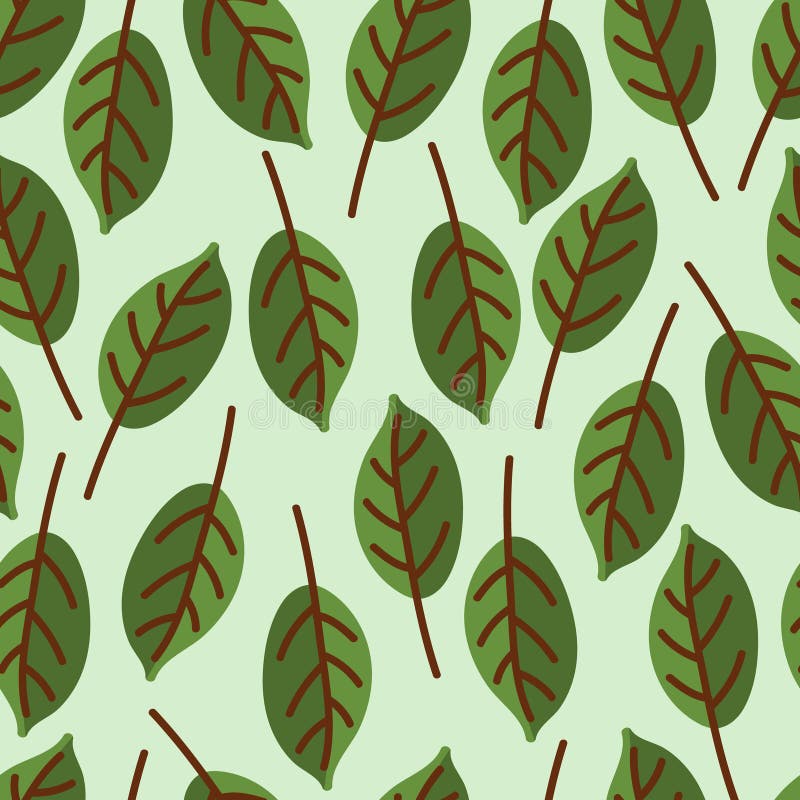 Seamless Leaf Pattern Vector, Cool and Colorful Stock Vector ...