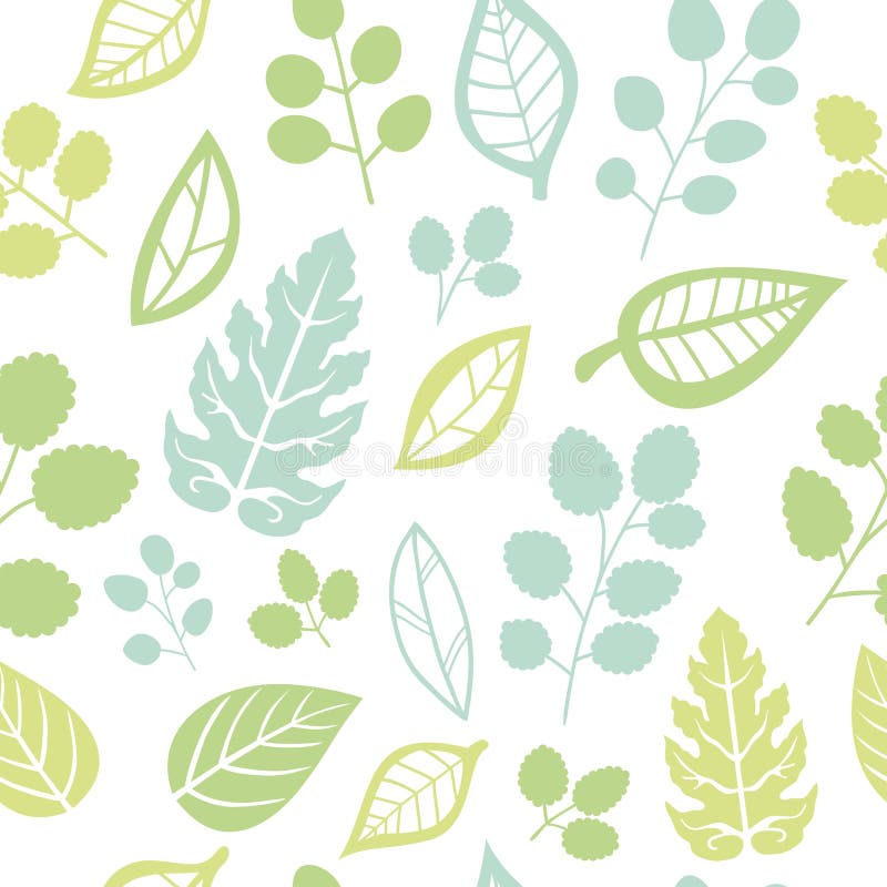 Seamless leaf pattern stock vector. Illustration of scroll - 38958076