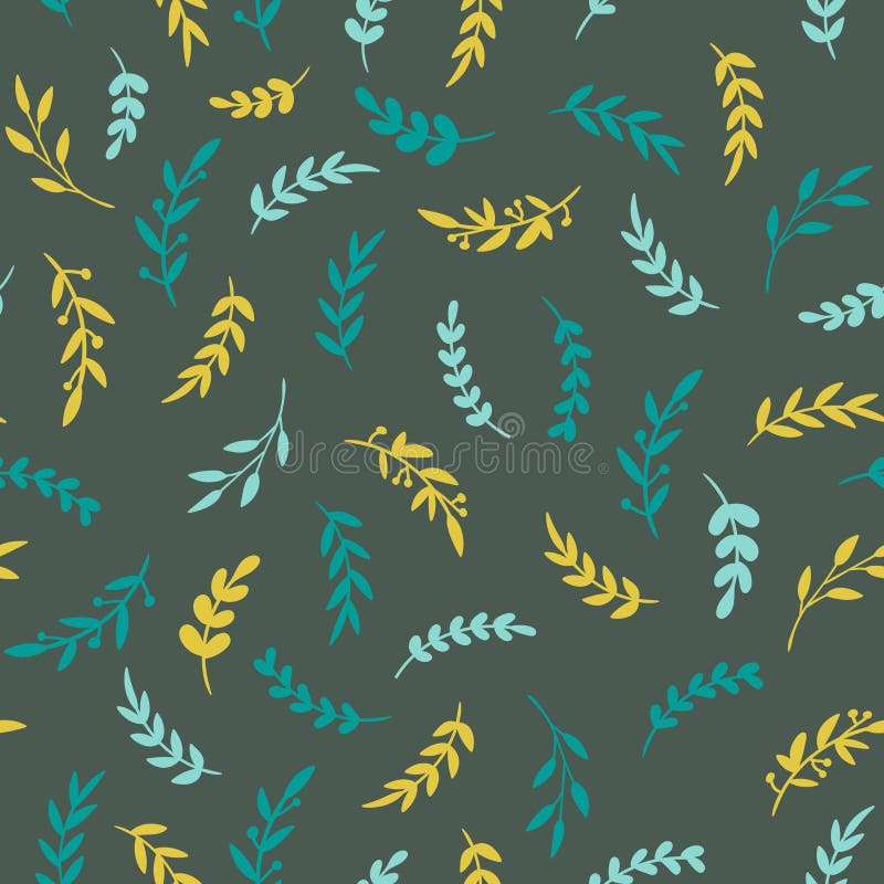 Seamless Leaf Pattern. Vectore Stylish Texture with Leaves. Floral ...
