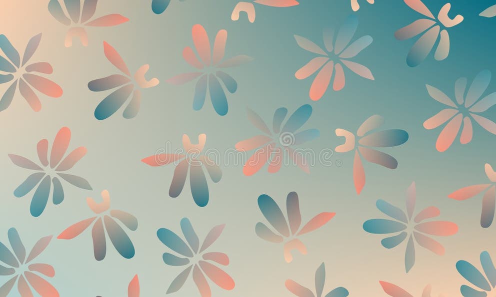 Seamless Leafs Gradient Background Vector Stock Illustration ...