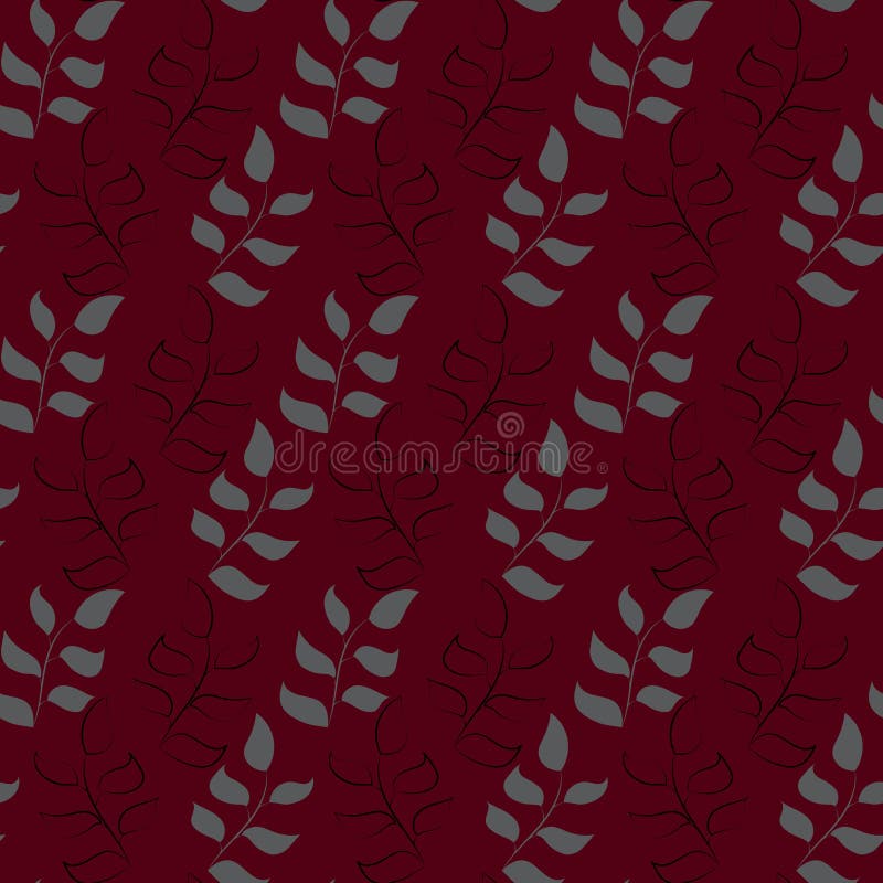 Seamless Leafy Vector Pattern. Potted Plants in Boho Style with Earthy Flowers. for Posters ...