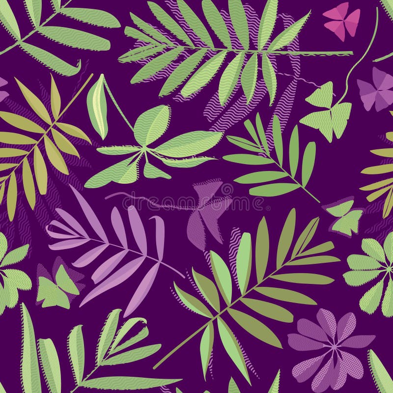 Seamless Leaves Pattern, Background from Leaves Stock Vector ...