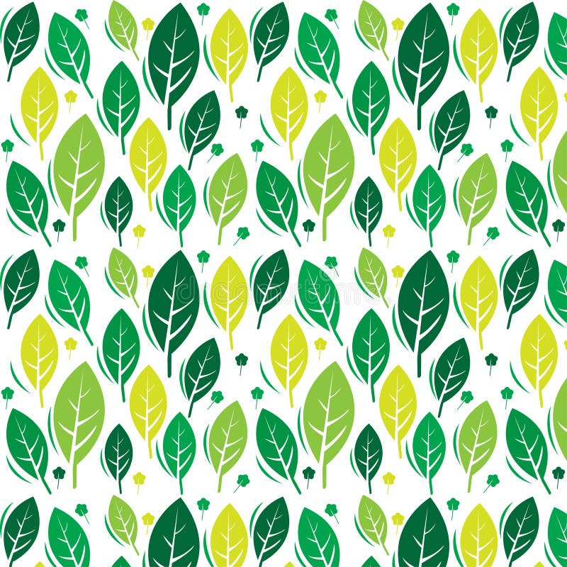 Seamless of Leaves Vector Pattern Background, Abstract Seamless Nature ...