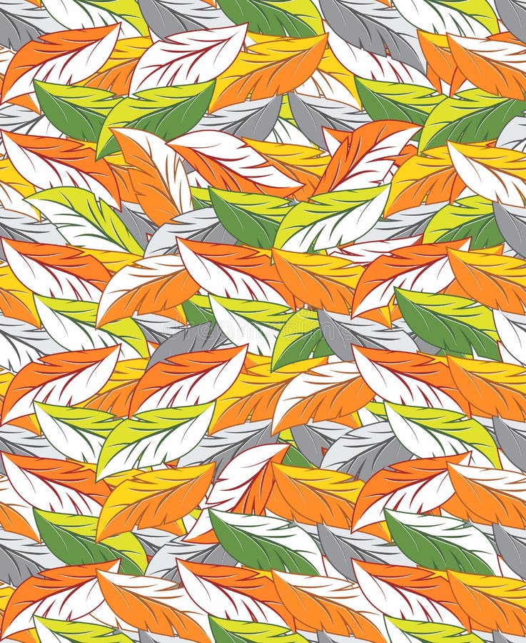 Seamless leaves wallpaper stock vector. Illustration of bunch - 26768994