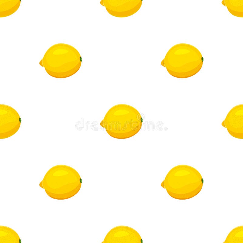 Seamless Lemon Fruit Pattern Illustration, Yellow Background Lemon and ...