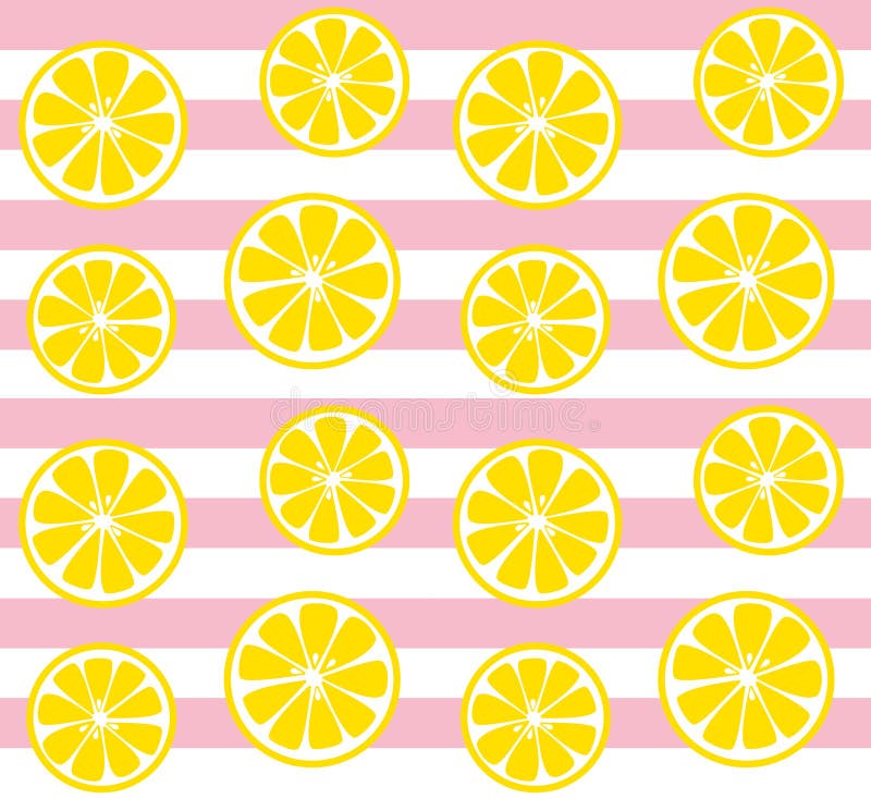 Seamless Lemon Pattern Vector: Hand-Drawn Citrus Fruits, Slices, and ...