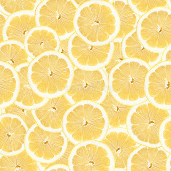Seamless Lemon Slice Pattern Stock Image - Image of background, fresh ...