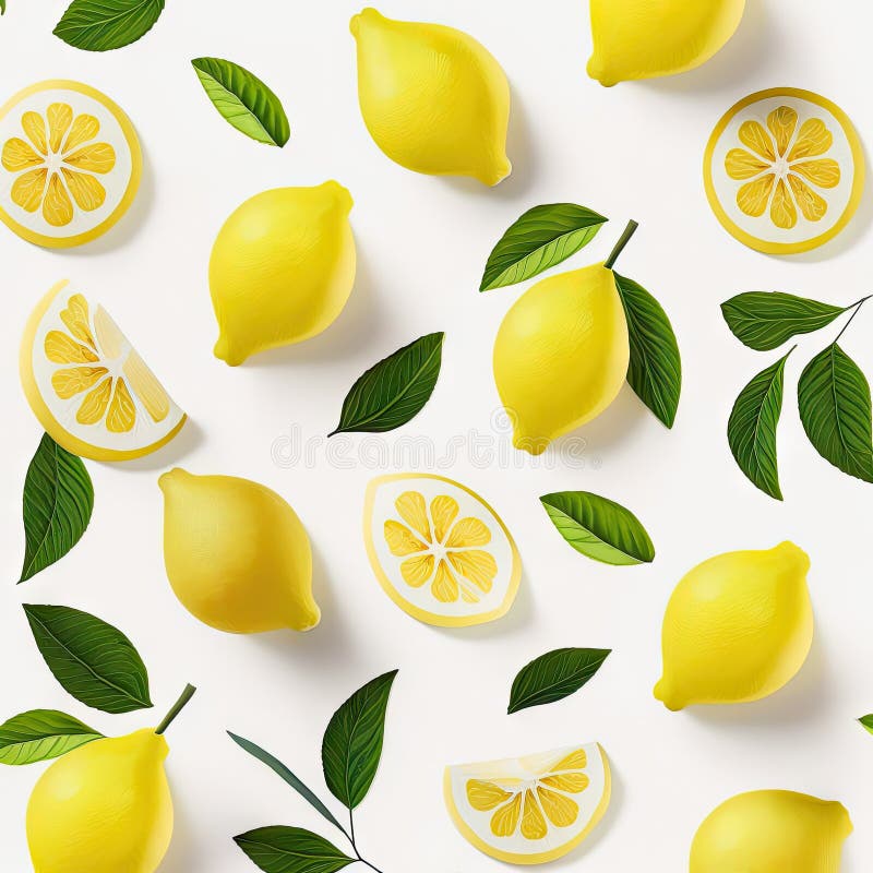 Seamless lemon wallpaper stock illustration. Illustration of healthy ...