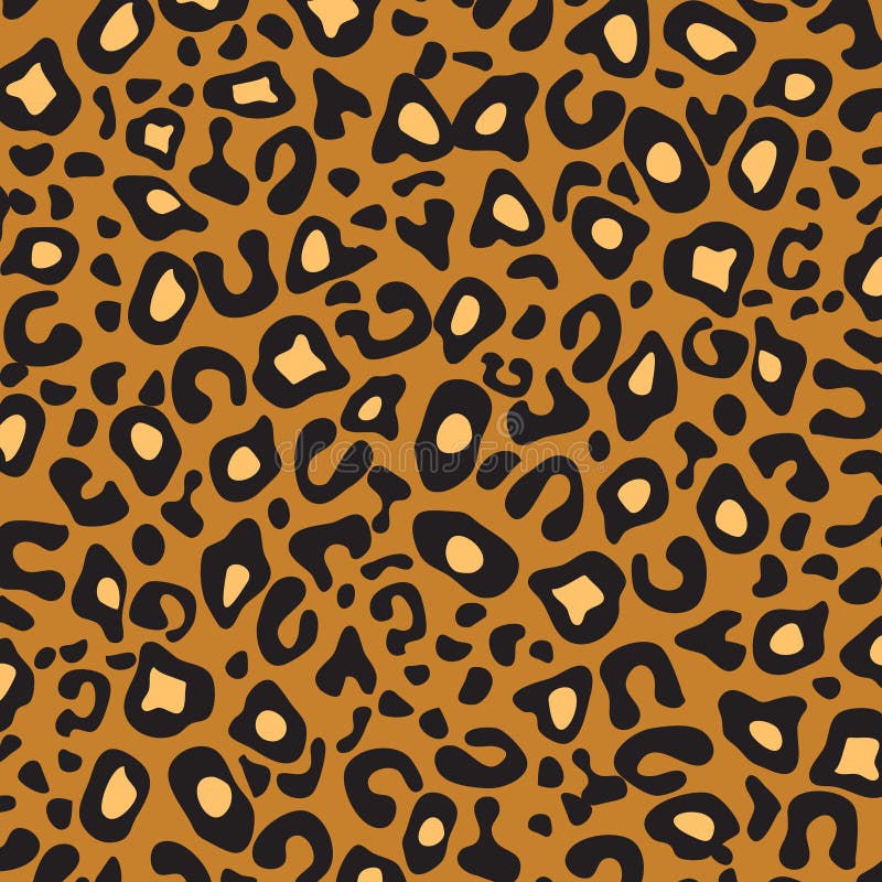 Seamless Leopard Cheetah Fur Fabric Pattern Design Stock Vector ...