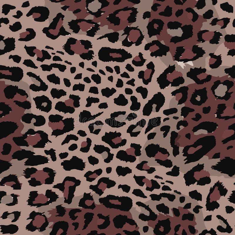 Seamless Leopard Cheetah Texture Animal Skin Pattern Vector. Design for ...