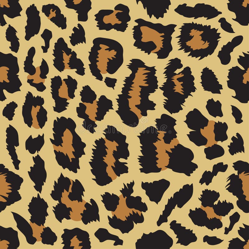 Seamless Leopard Fur Pattern Vector Image. Leopard Print Pattern. Stock ...