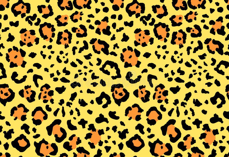 Seamless Leopard Fur Pattern. Stylish Vector Illustration Stock ...