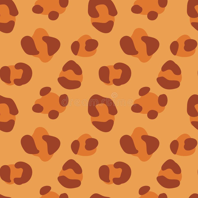Seamless Leopard Fur Pattern Texture. Stock Vector - Illustration of ...