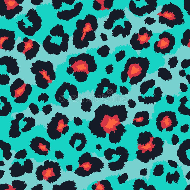 Seamless Leopard Wild Pattern. Stock Vector - Illustration of model ...