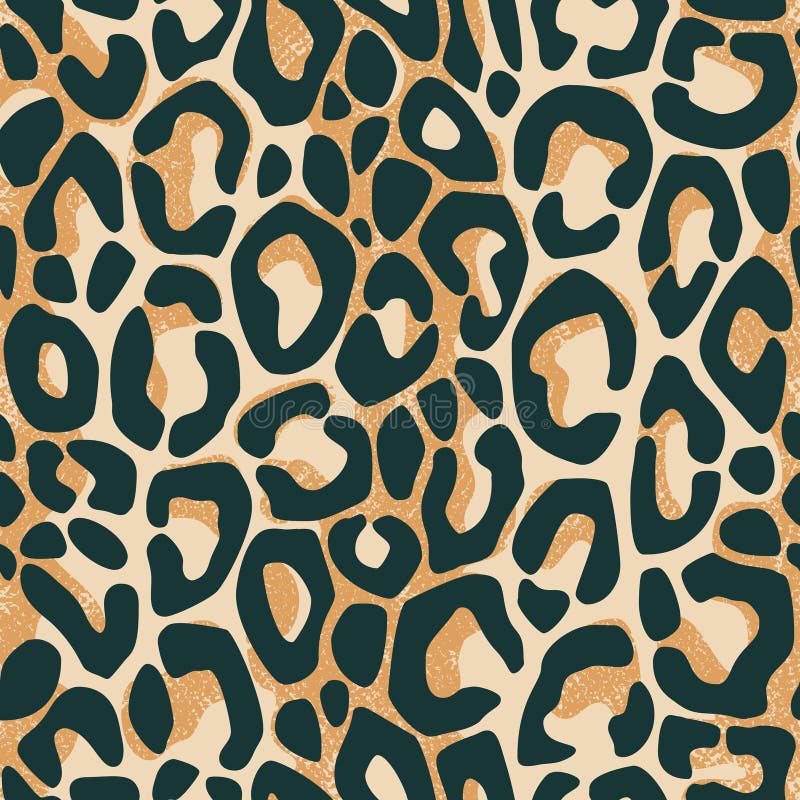Seamless Leopard Print Pattern in Natural Tones Stock Illustration ...