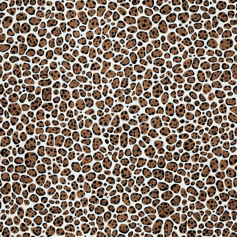 Seamless Leopard Print Pattern Showcases Brown, Tan, and Cream Spots on ...