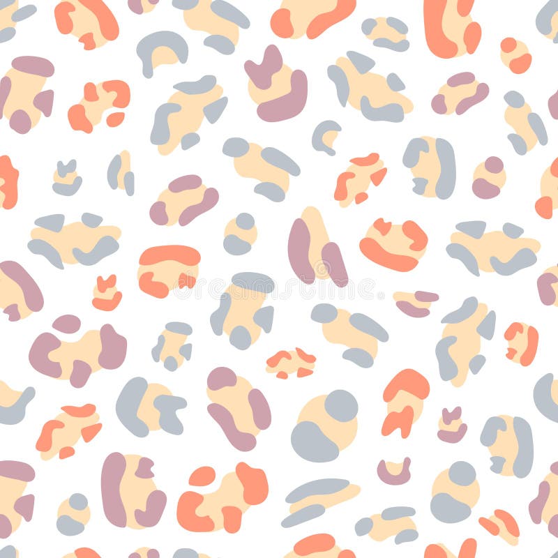 Seamless Leopard Spot Pattern, in an Unusual Color. Vector Illustration ...
