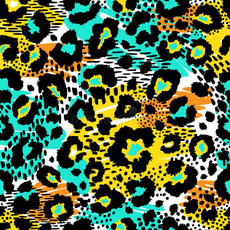 Seamless Leopard Wild Pattern. Stock Vector - Illustration of model ...