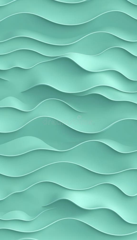 Seamless Light Aqua Blue 3D Low Profile Waves Texture. Elegant ...