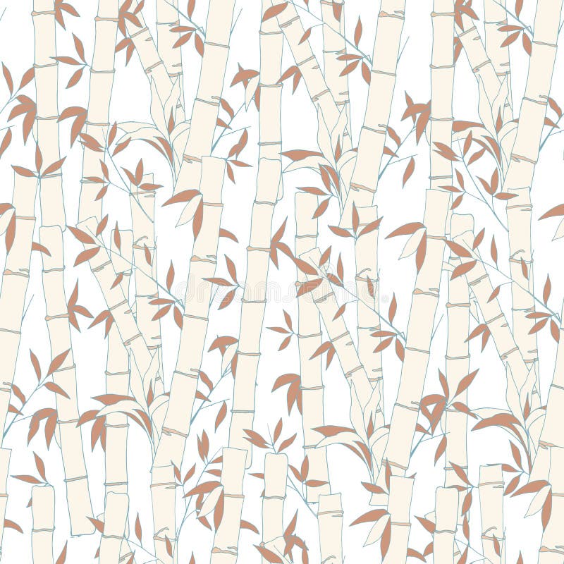 Seamless Light Bamboo Pattern. Endless Texture of Bamboo Stems on a ...