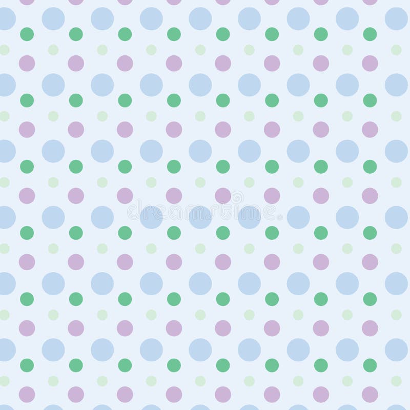 Seamless Light Blue Polka Dot Pattern with Playful Multicolor Dots ...