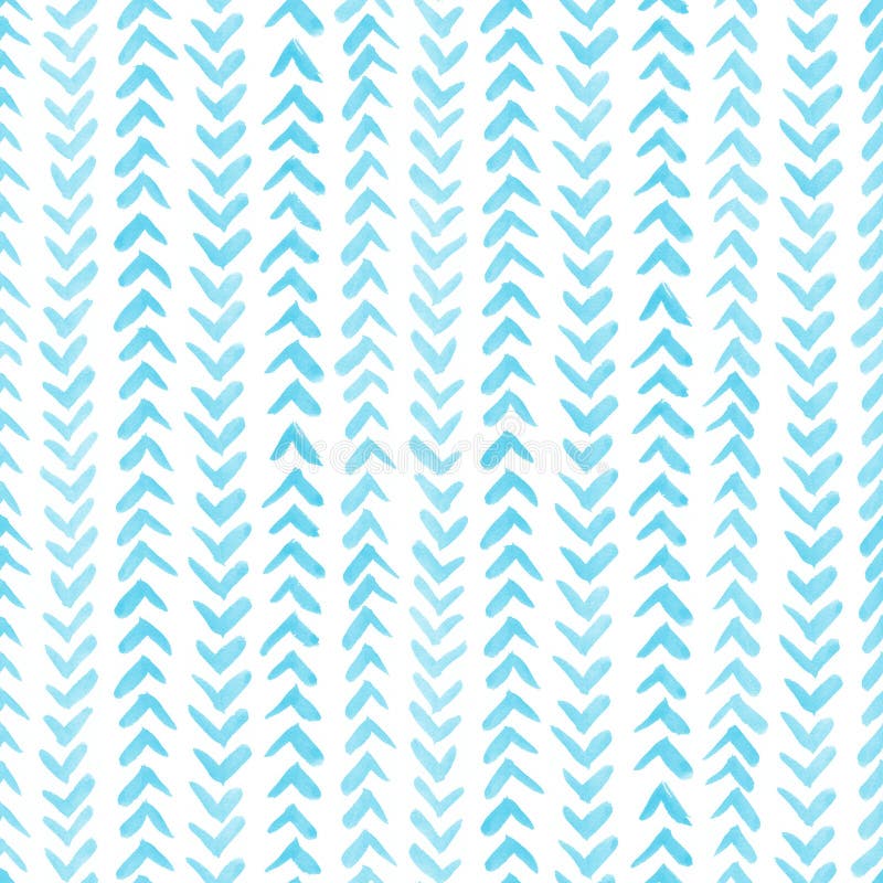 Seamless Light Blue Watercolor Pattern on White Background. Watercolor ...