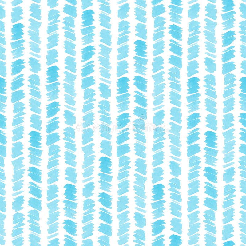 Seamless Light Blue Watercolor Pattern on White Background. Watercolor ...