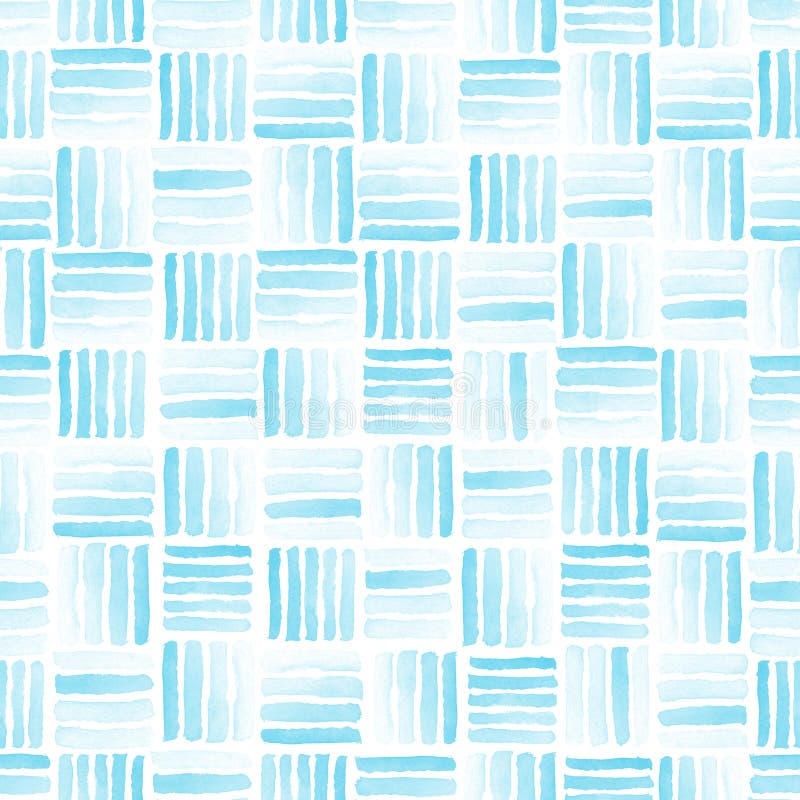 Seamless Light Blue Watercolor Pattern on White Background. Watercolor ...