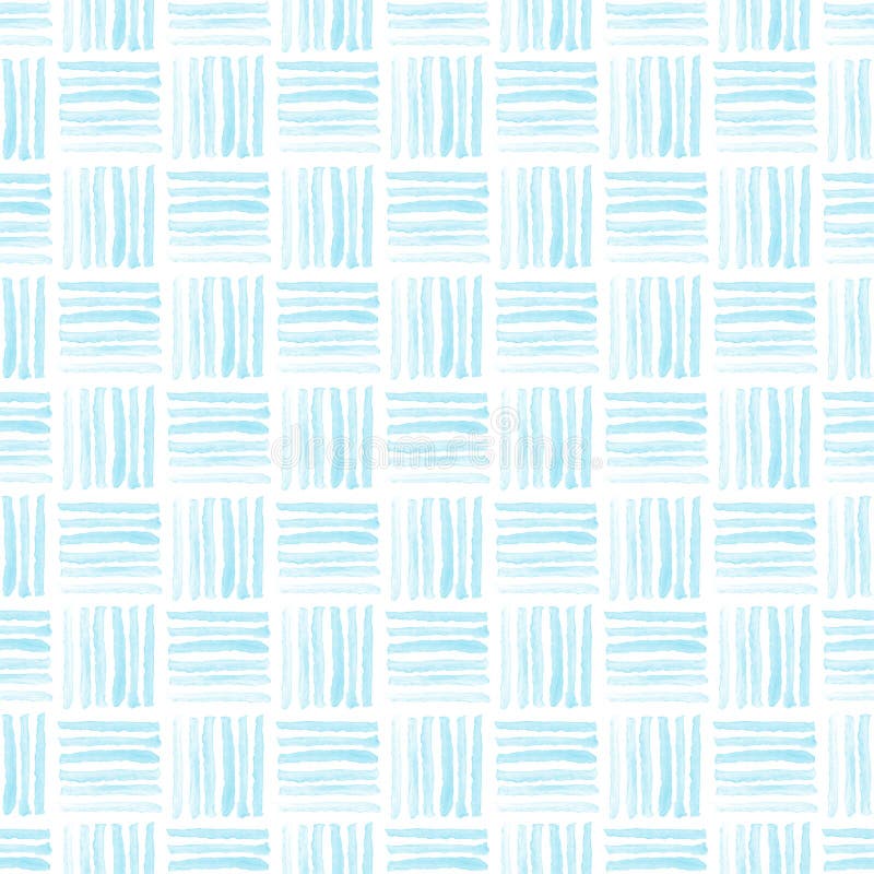 Seamless Light Blue Watercolor Pattern on White Background. Watercolor ...