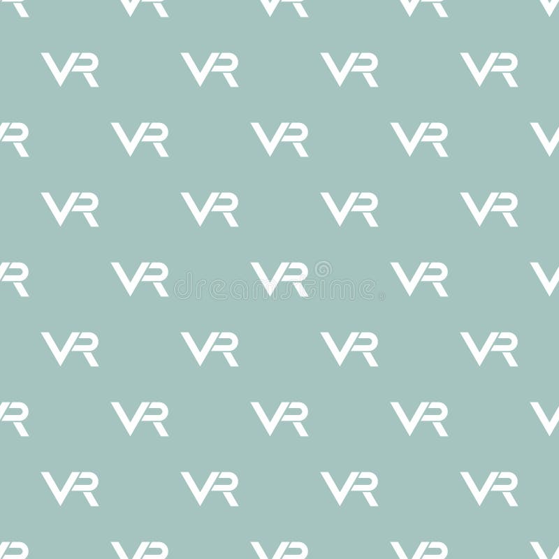 Seamless Vector Modern Pattern with VR Logos Stock Vector ...