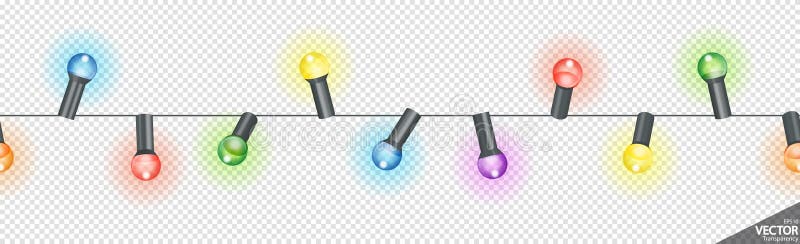 Seamless Light Bulbs String Stock Vector - Illustration of string ...