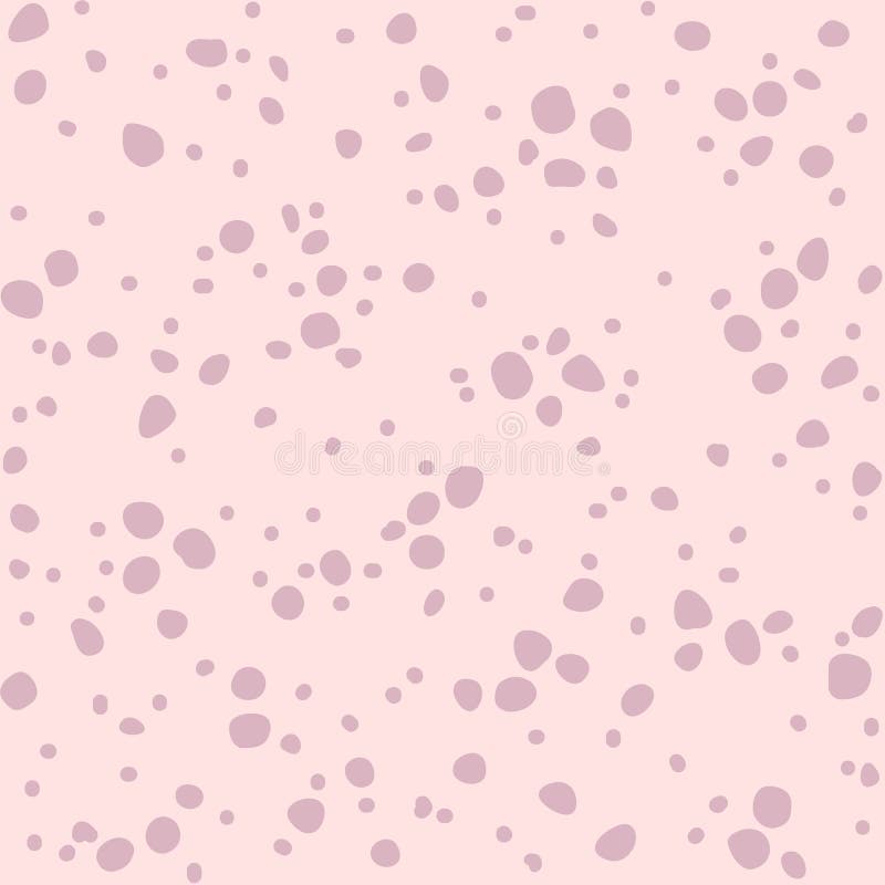 Seamless Light Pink Pattern with Dots Fabric Print Design. Vector ...