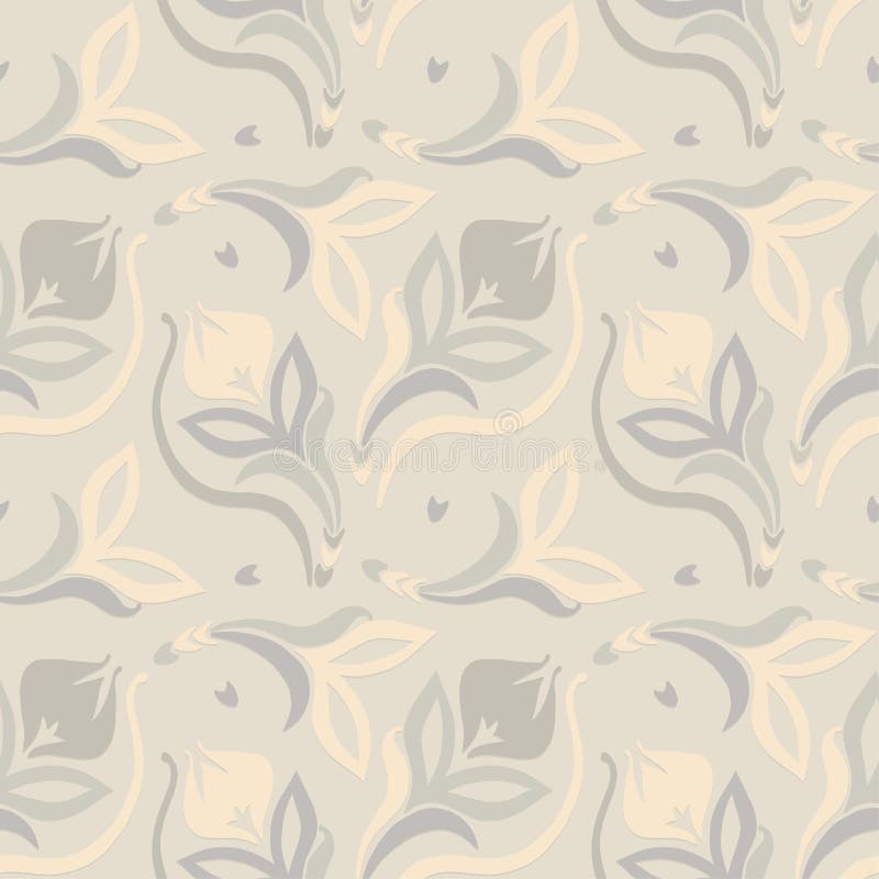 Seamless Pattern with Trees, Shrubs, Foliage, Animals on Light ...